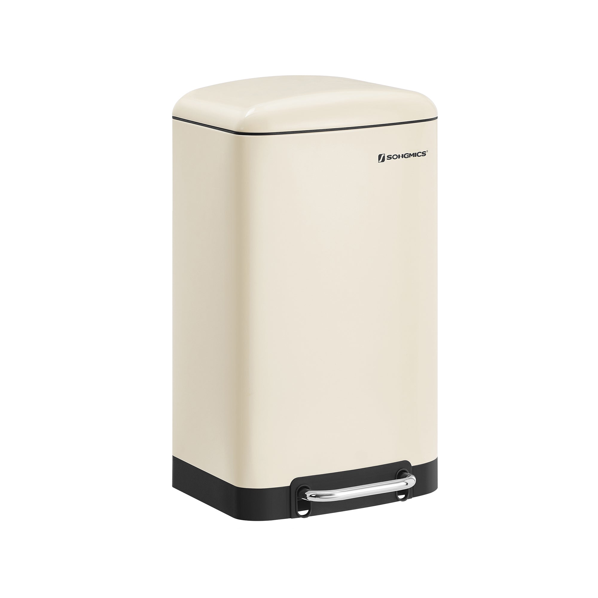Cream White Step Trash Can with Inner Bucket – Currentful