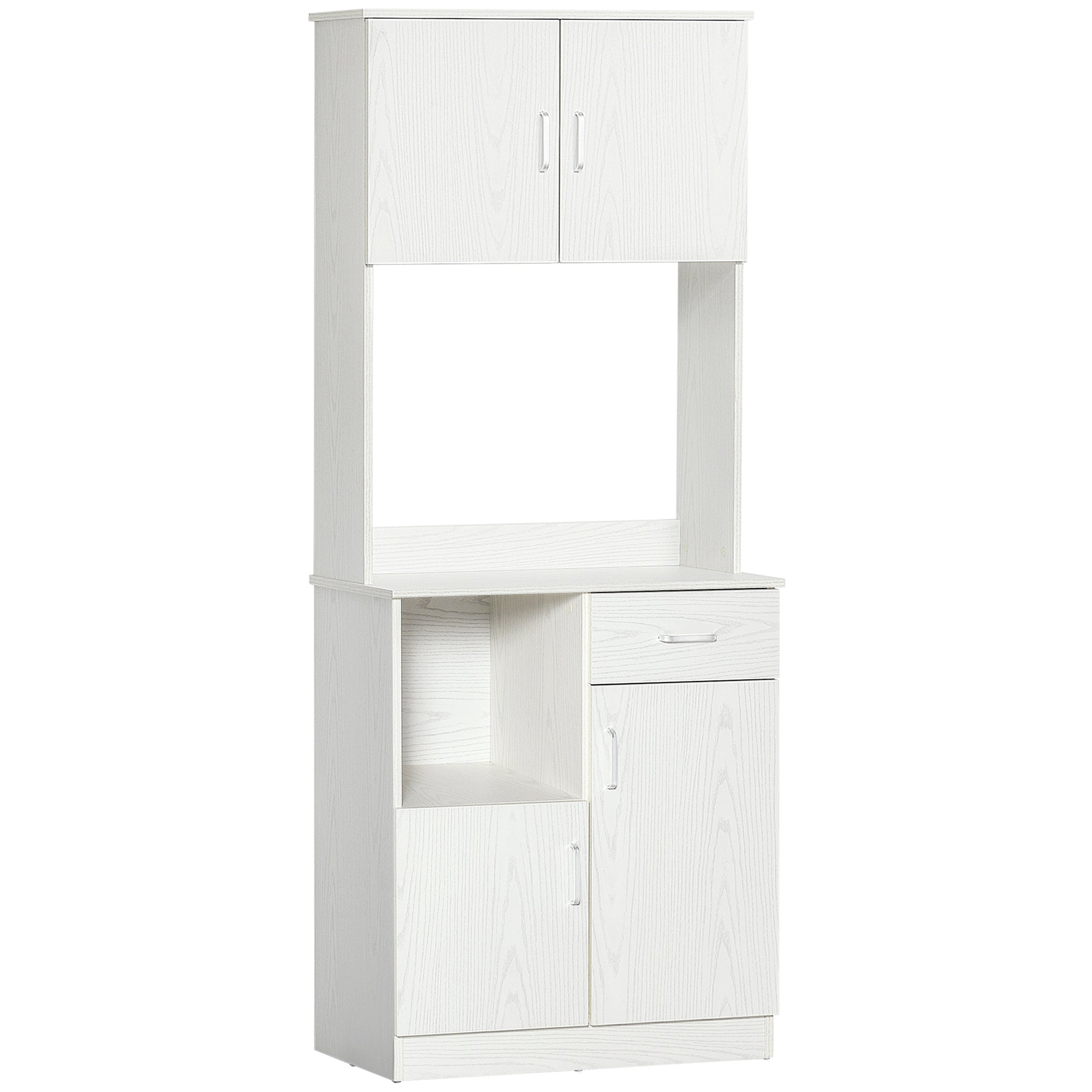 Modern Freestanding Kitchen Cupboard Storage Cabinet Organiser with Mi ...