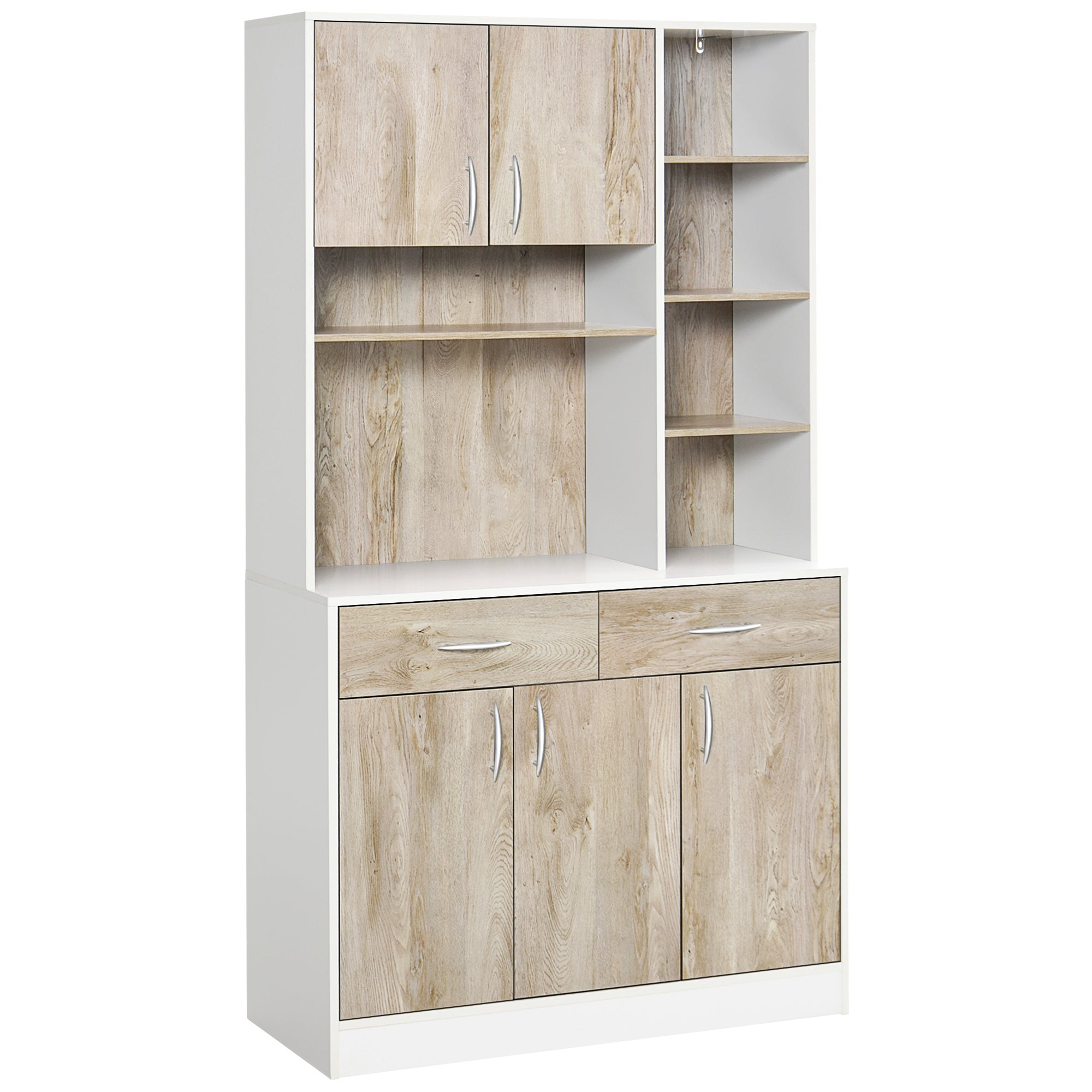Kitchen Cupboard Sideboard Storage Cabinet Unit with Counter Top, Adju ...